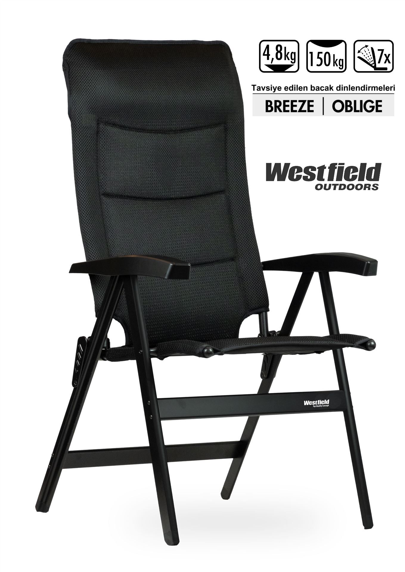 WESTFIELD Kamp Sandalyesi NOBLESSE DELUXE BLACKEDITION